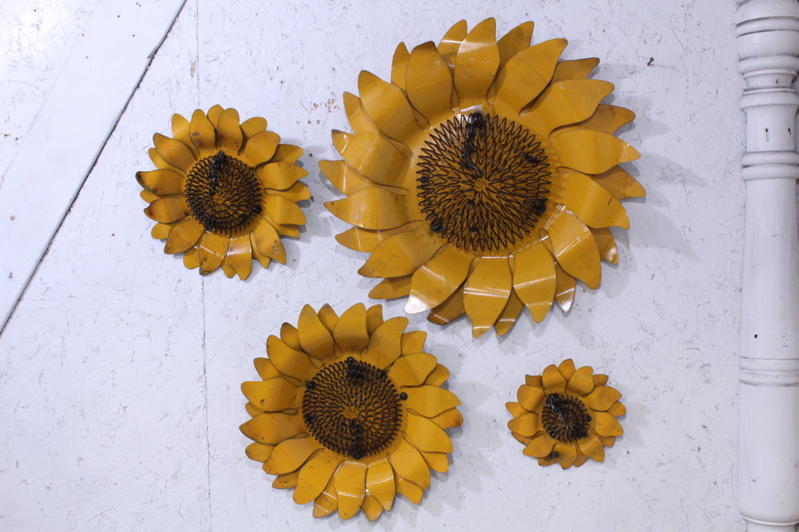 Rustic Tin Sunflower Wall Art 4 Sizes