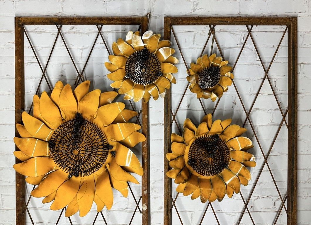 Rustic Tin Sunflower Wall Art 4 Sizes