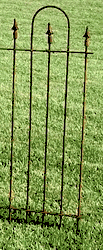 Wrought Iron Fence Panel - One Hoop Section - 3 ft Tall