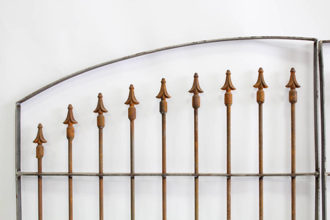 3' x 6' Wide Garden Gate - Wrought Iron - Cast Iron Stakes