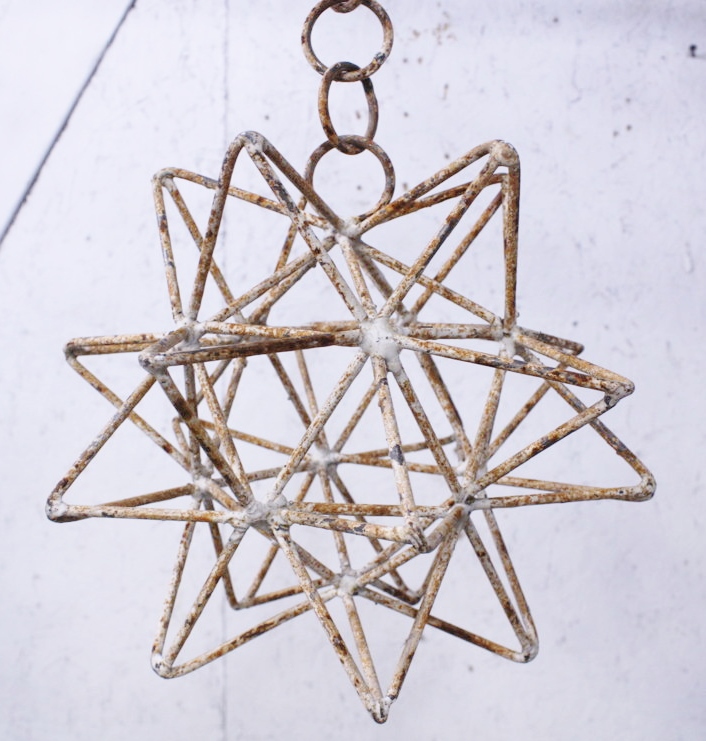 10" Small 3d Metal Hanging Star Ornament