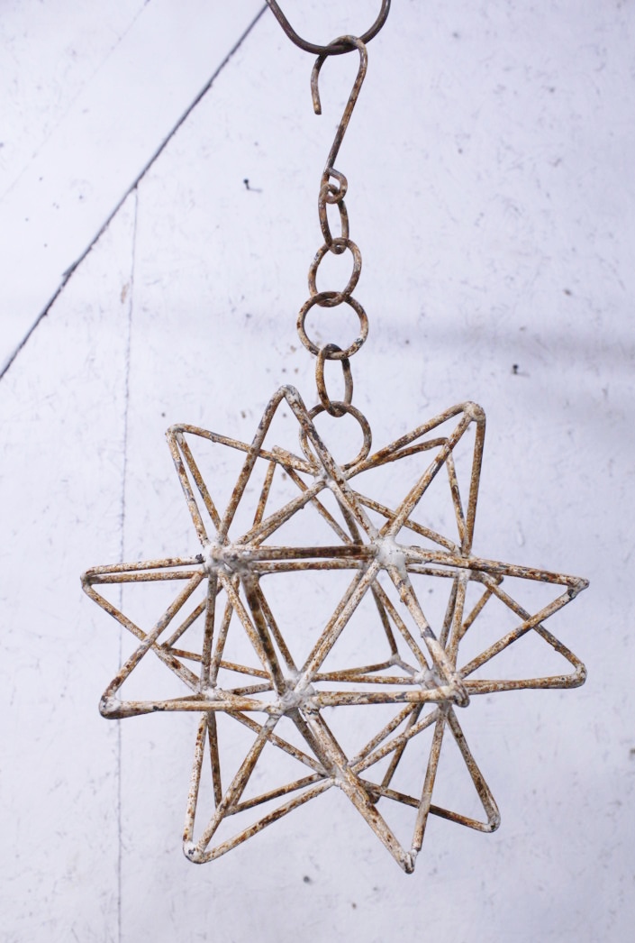 10" Small 3d Metal Hanging Star Ornament