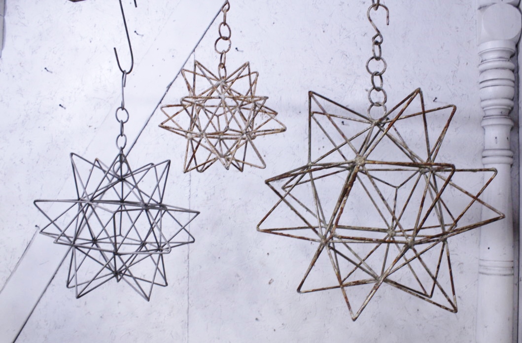 10" Small 3d Metal Hanging Star Ornament