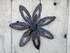 18" Rusty Small Hanging Metal Flower- Wall Art - Decorative Petals
