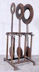 Rustic Metal Mini Pendulum Yard Art