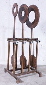 Rustic Metal Mini Pendulum Yard Art