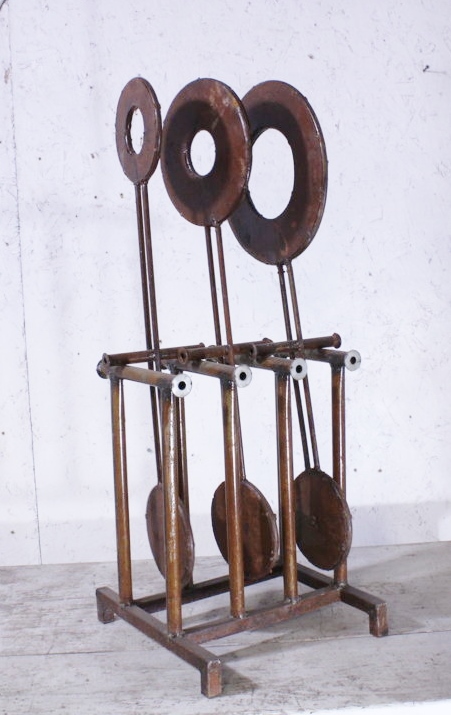 Rustic Metal Mini Pendulum Yard Art