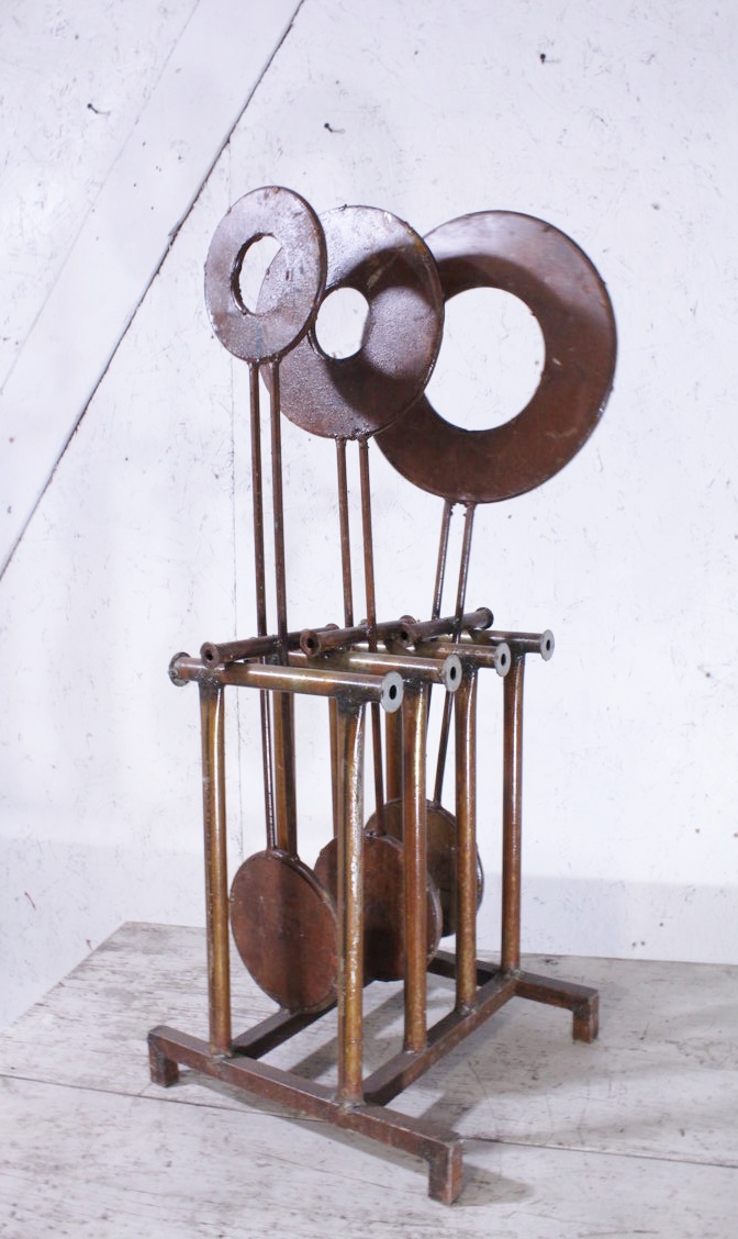 Rustic Metal Mini Pendulum Yard Art