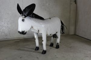24" Small Recycled Metal Daniel Donkey Farm Animals