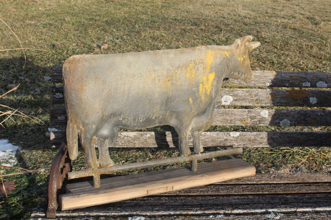 Rustic Cow Table Top Weathervane Farm Yard Home Decor