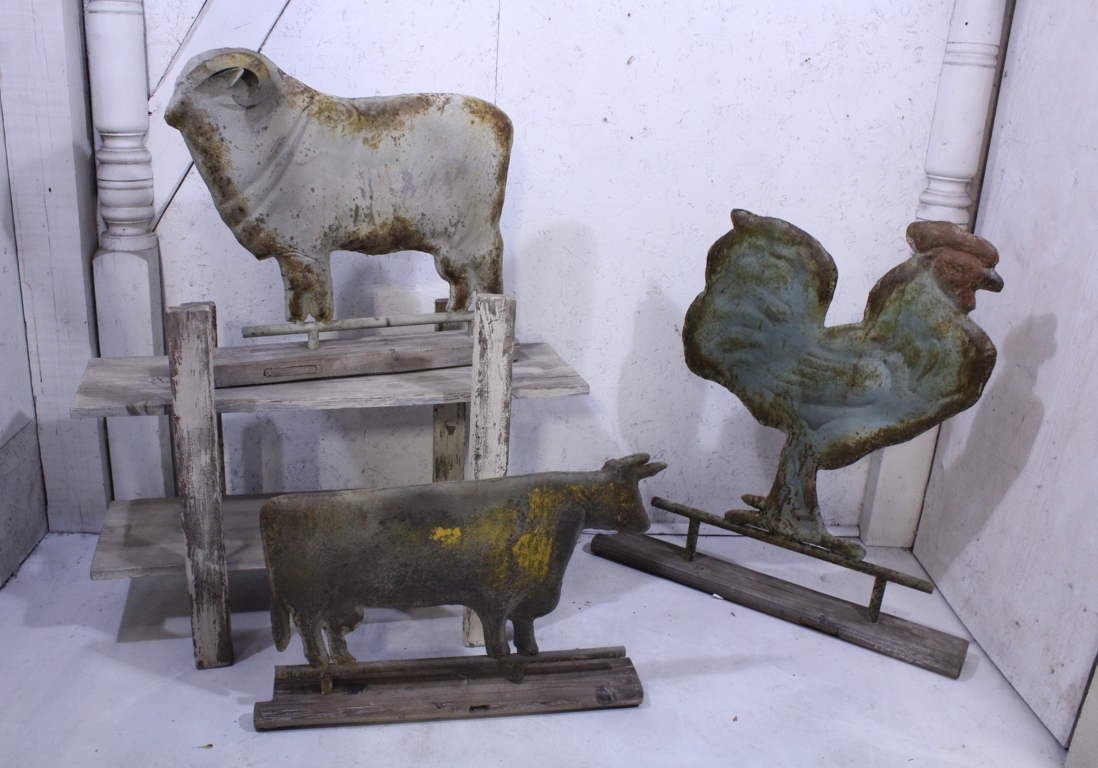 Rustic Cow Table Top Weathervane Farm Yard Home Decor