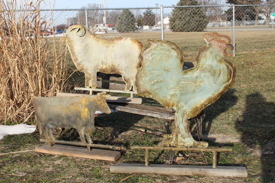 Rustic Cow Table Top Weathervane Farm Yard Home Decor