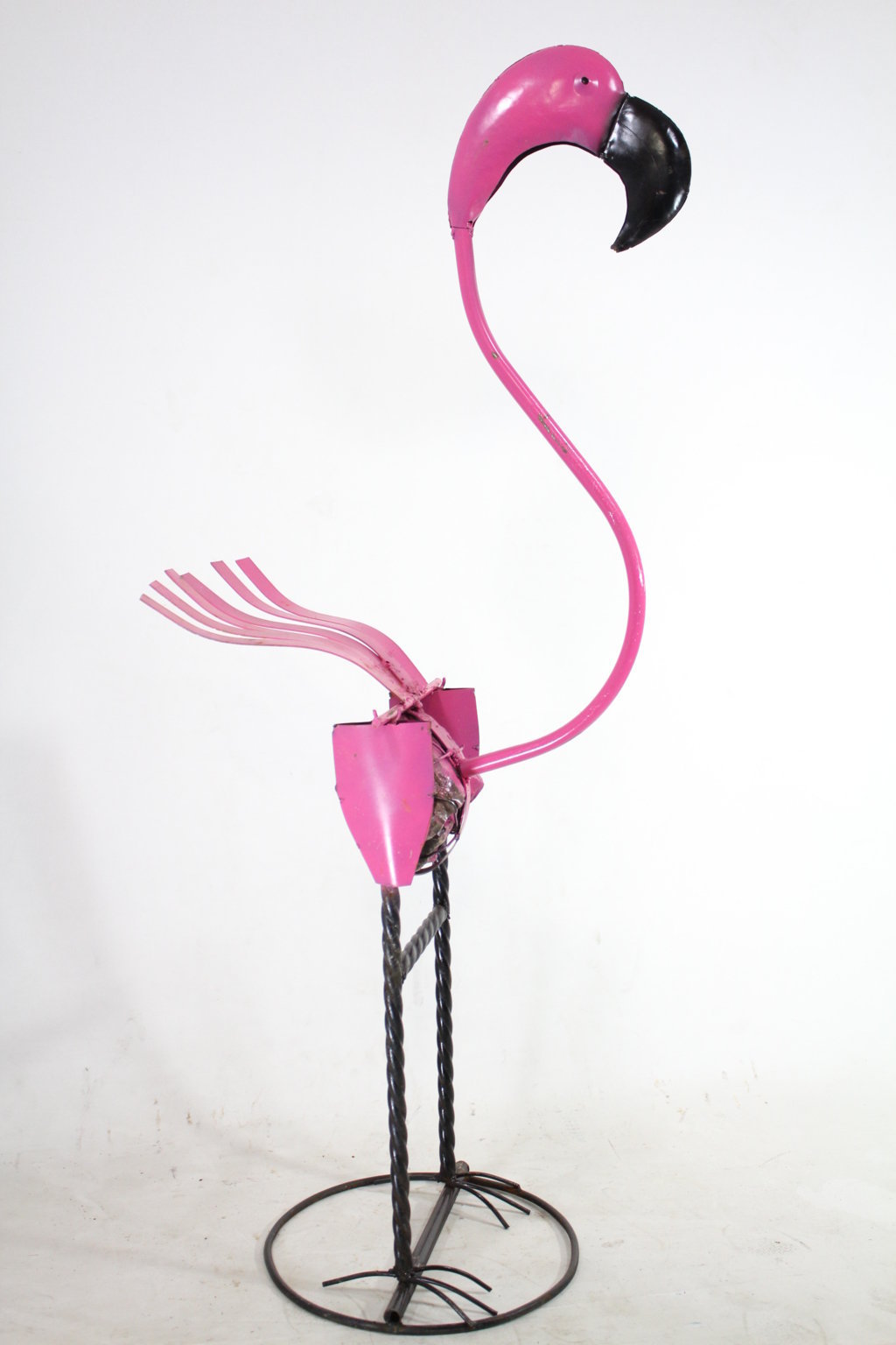 Tin Rocking Flamingo - Metal Lawn Bird