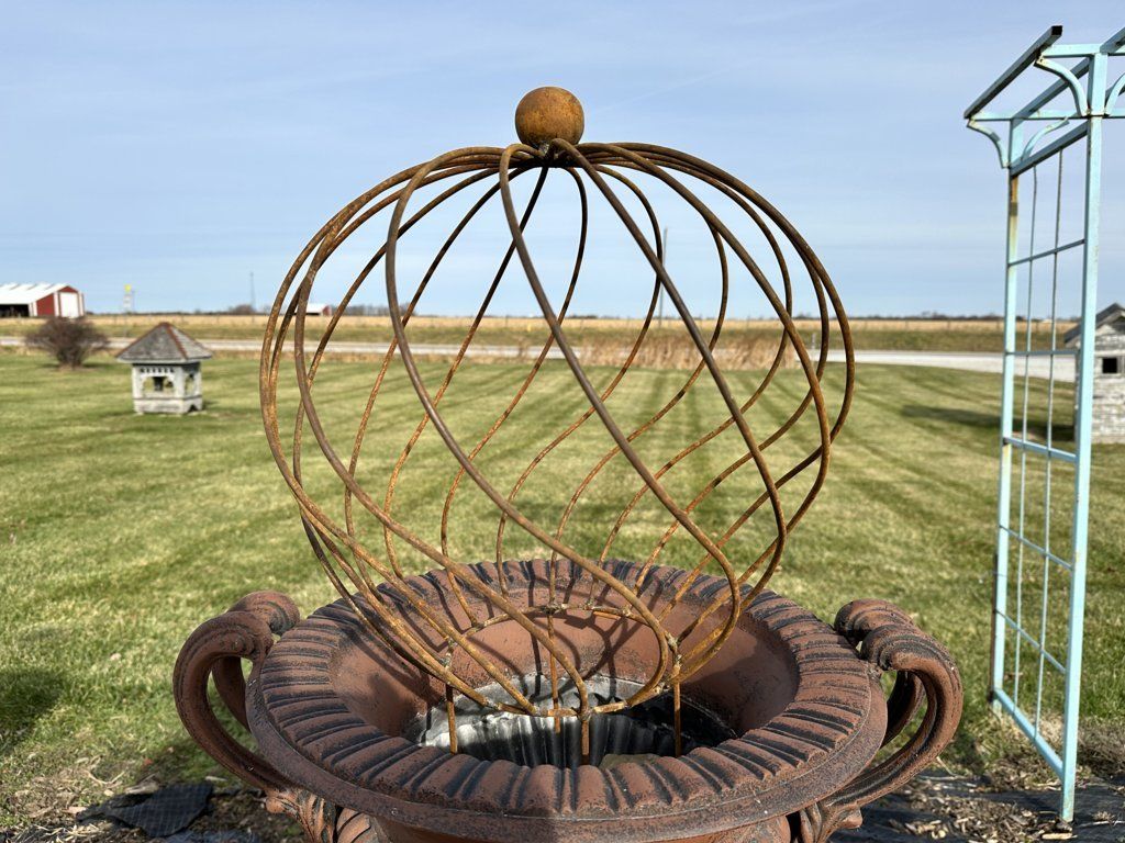 Amelia Wrought Iron Topiary - Metal Flower Trellis