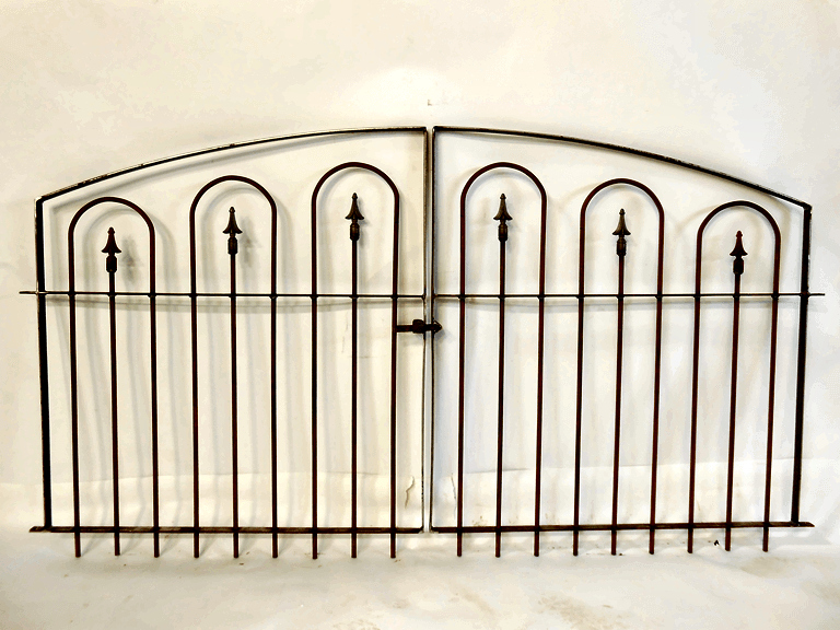 Vintage Metal Garden Fence Gate - 3 ft Tall x 6 ft Wide
