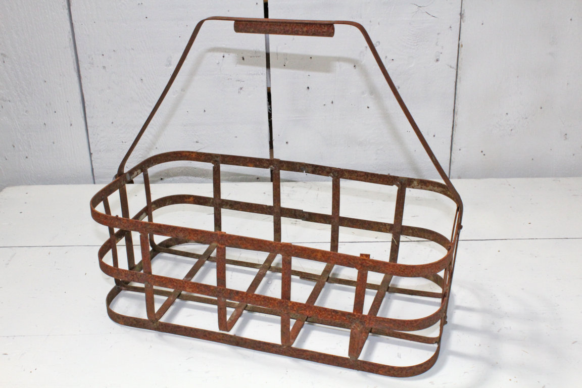 Vintage Wooden Ladder Storage Rack Handyman w/ Basket