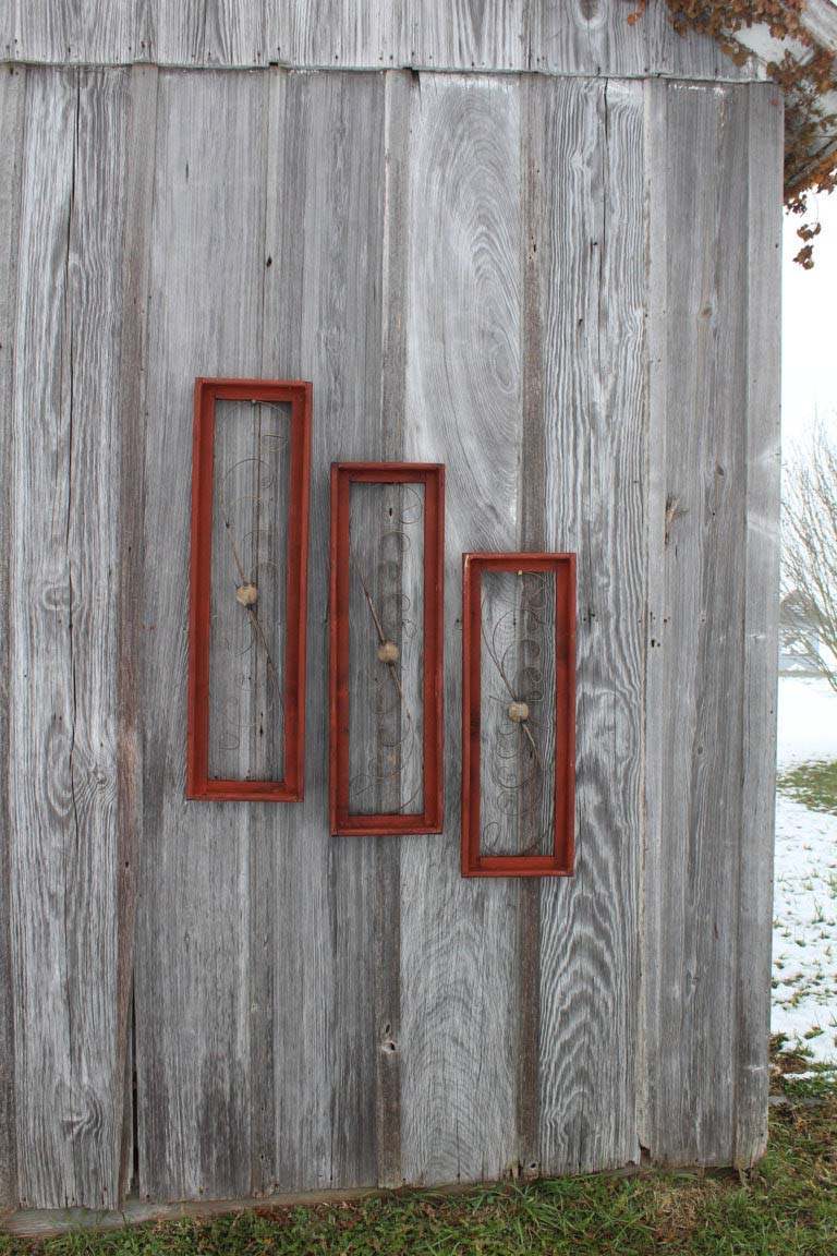 Vintage Wooden Rectangle Wall Decor Hanging wood Frames in 3 Sizes