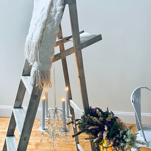 Vintage Wooden 5 Step Ladders - Styles Vary