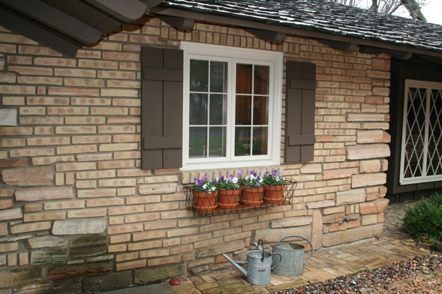 Window Box On Brick Home - Beautiful