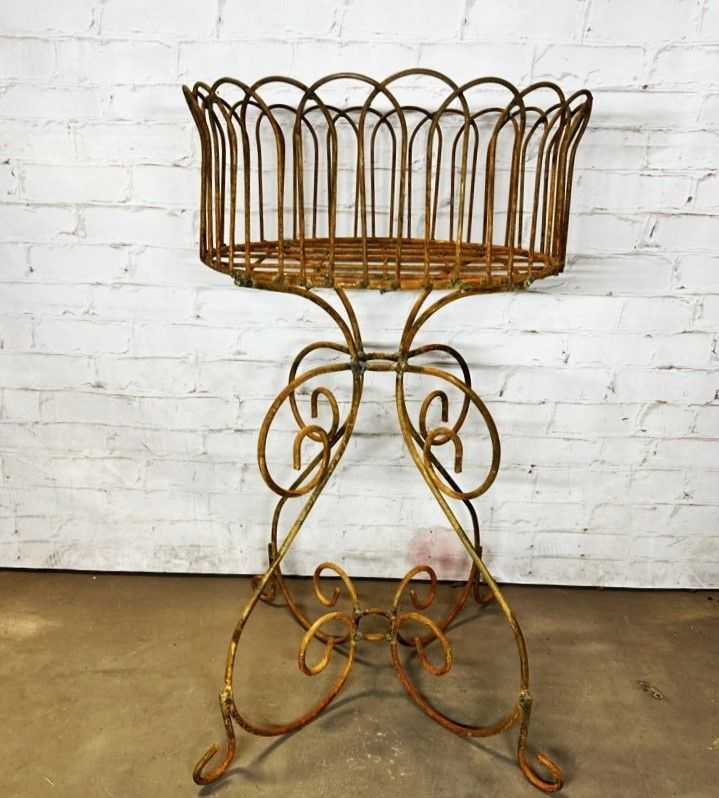 Wrought Iron 34.5" Plant Stand - Metal Pot Holder