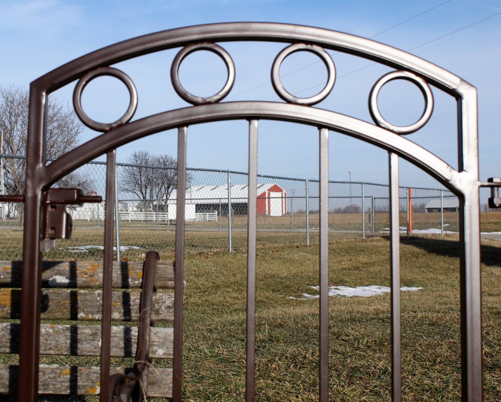 Wrought Iron Circle Top Entrance Gate 36t x 30w