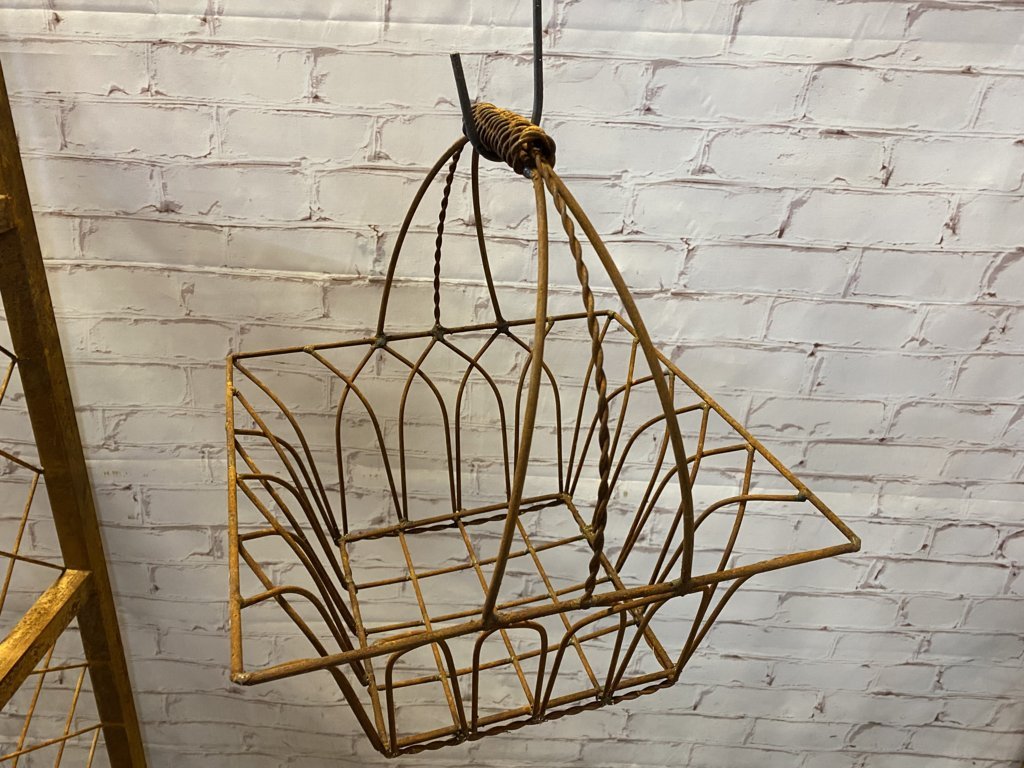 Wrought Iron 16" Samuel Square Basket Decorative Container Planter