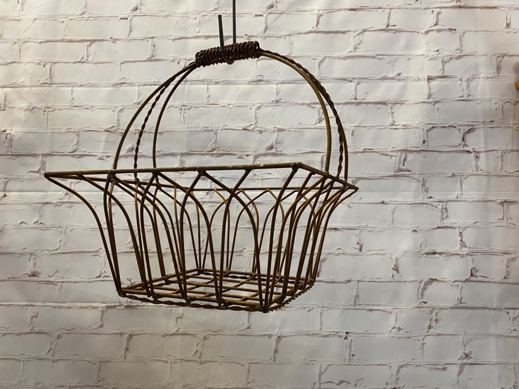 Wrought Iron 16" Samuel Square Basket Decorative Container Planter