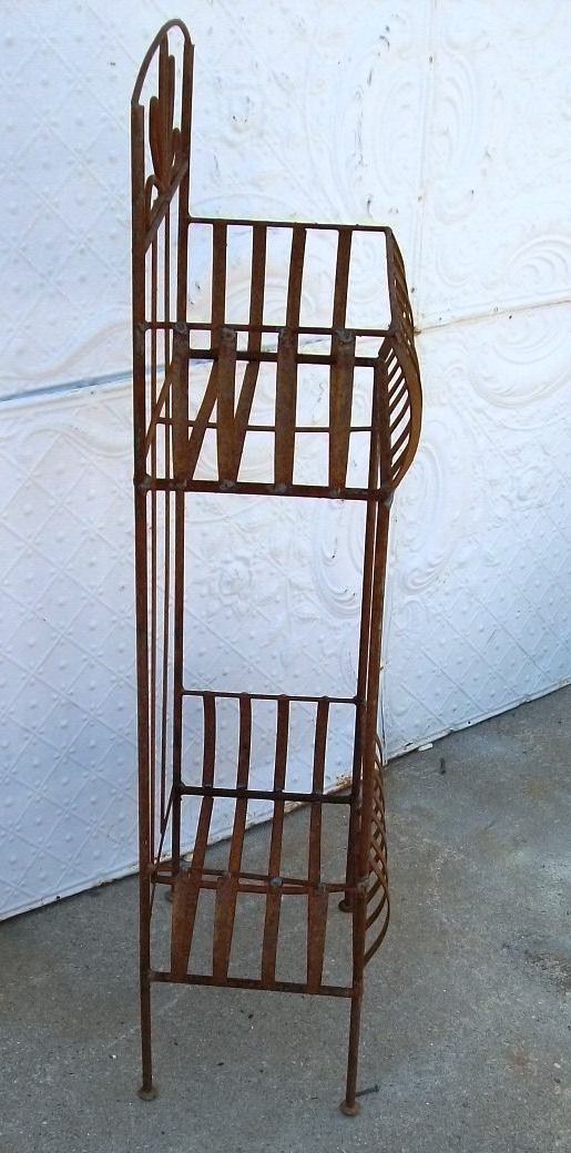 Wrought Iron 2 Tiered Plant Stand - Pot Holder