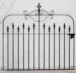 Wrought Iron 3ft Tall x 4ft Wide Ornate Entry Gate