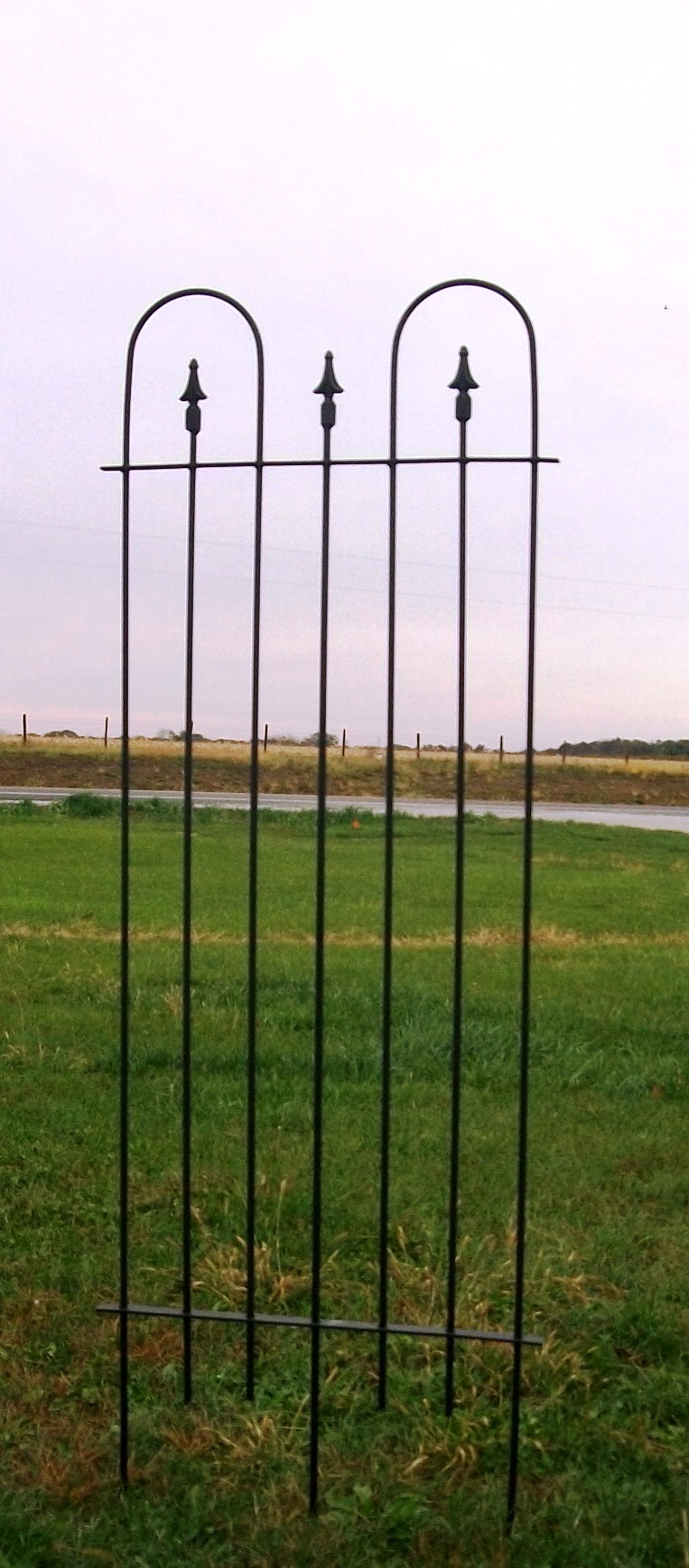 Wrought Iron 48" Double Hoop Trellis