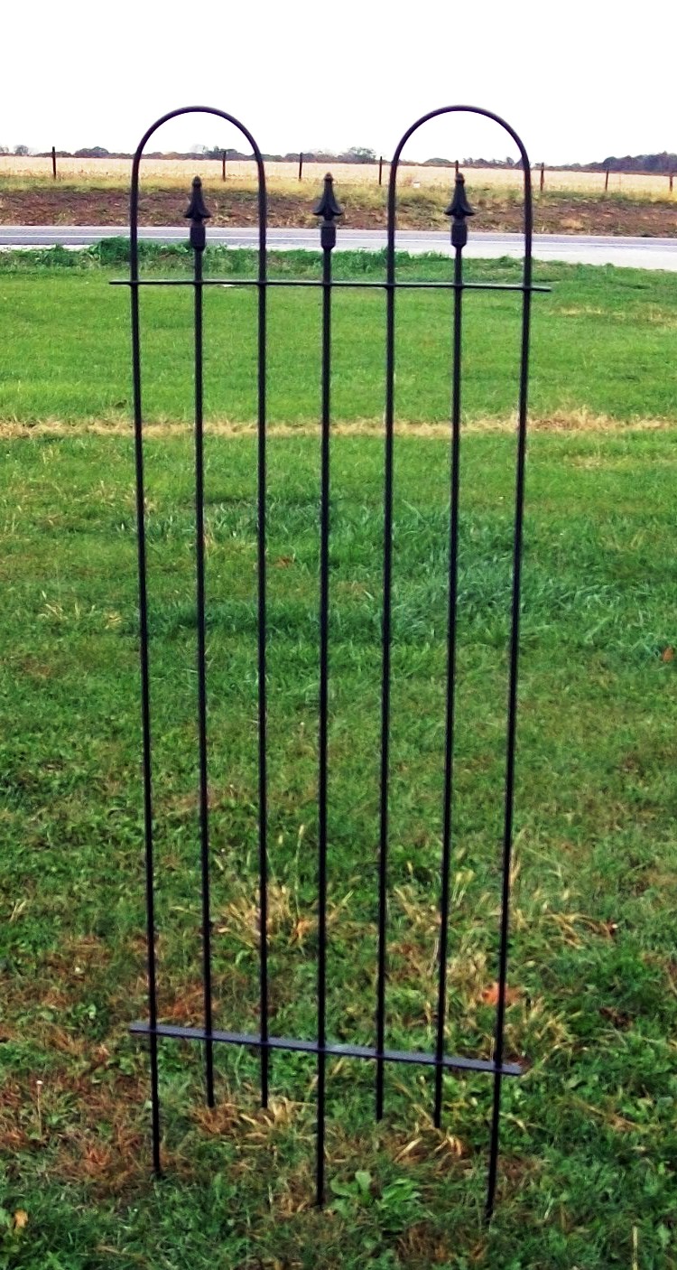 Wrought Iron 48" Double Hoop Trellis