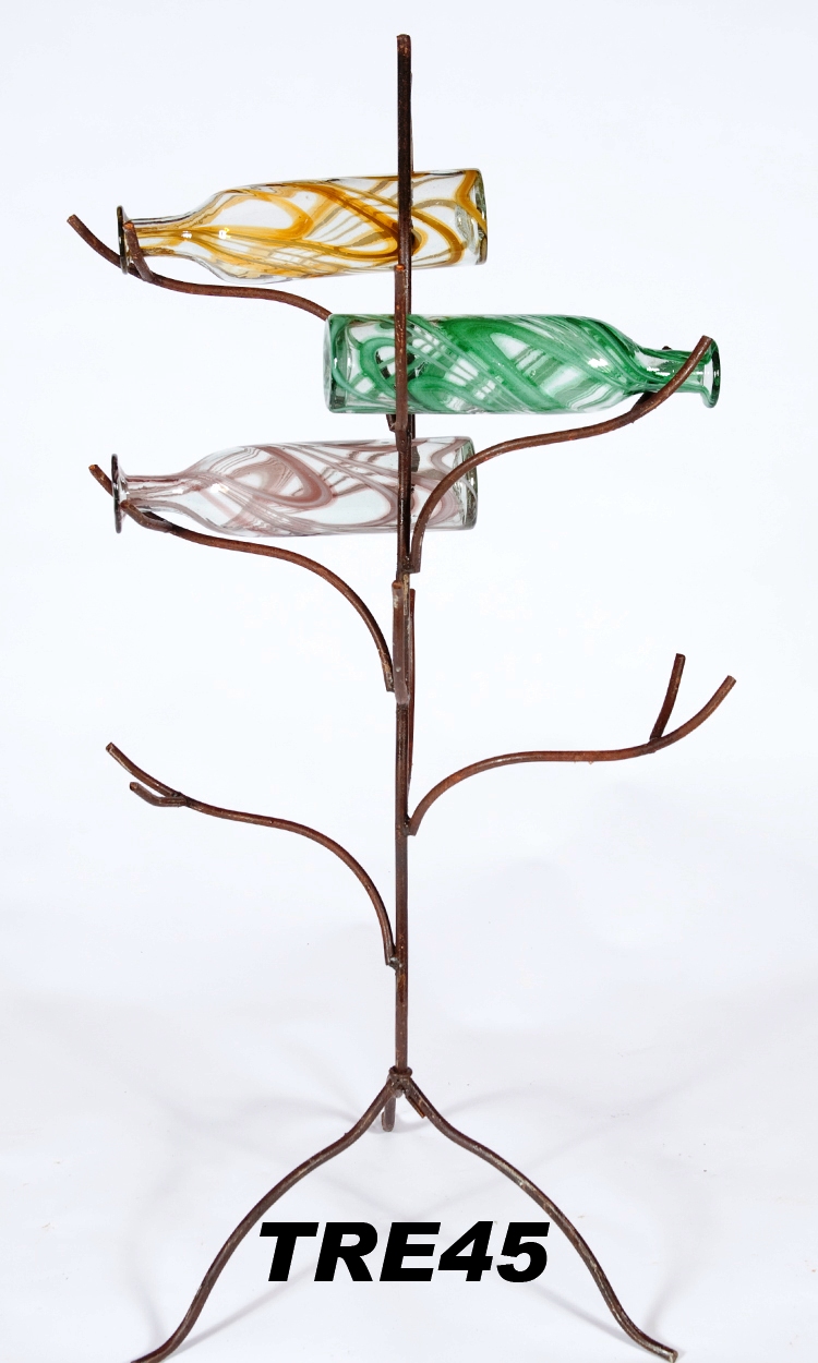 Wrought Iron 5 Bottle Wine Tree