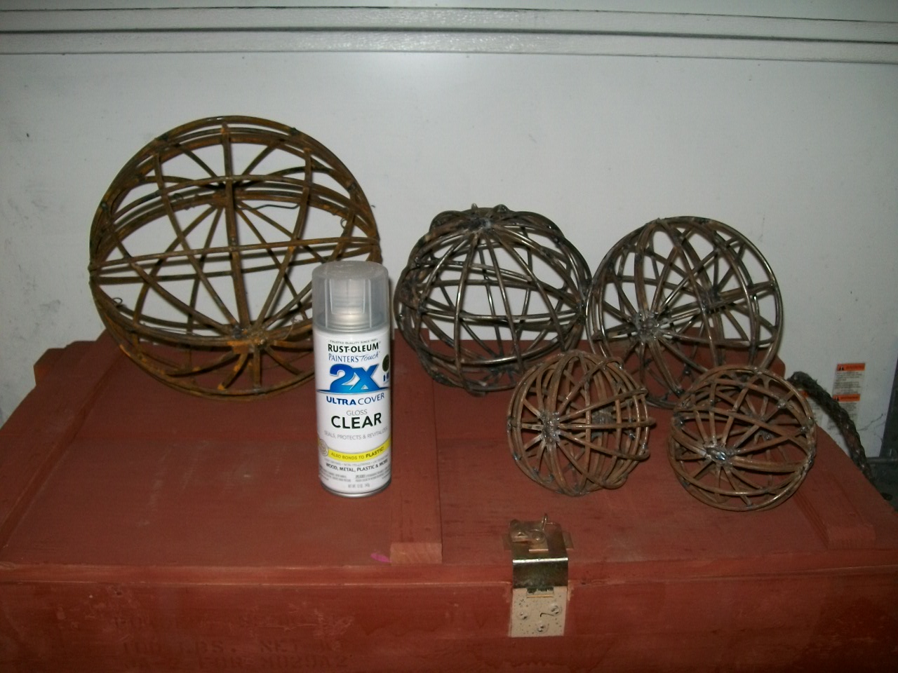 Wrought Iron 5" Garden Sphere Ball - Round Topiary Frame