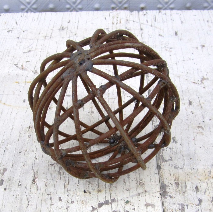 Wrought Iron 5" Garden Sphere Ball - Round Topiary Frame