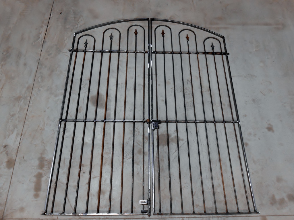 Wrought Iron 6' tall x 6' wide Entry Gate - Rectangle Stock Frame