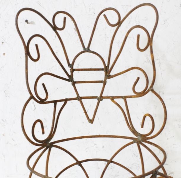 Wrought Iron Butterfly Potting Chair Decorative Container