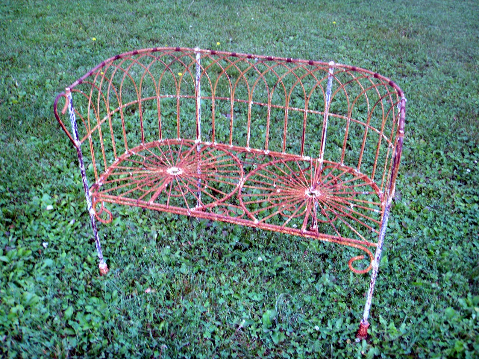 Wrought Iron Cathedral Bench - Heavy Metal Seating