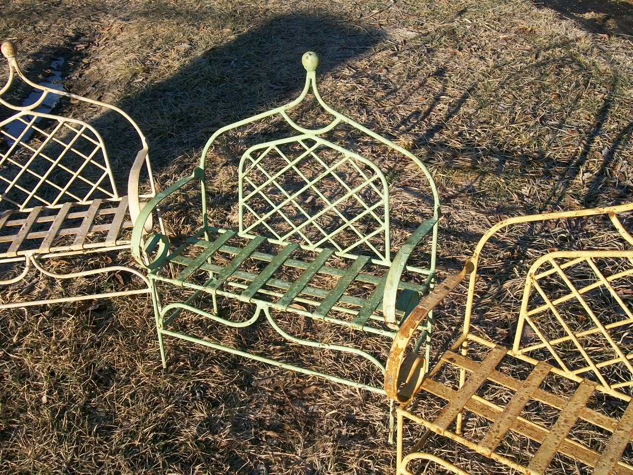 Wrought Iron Child's Ball Bench