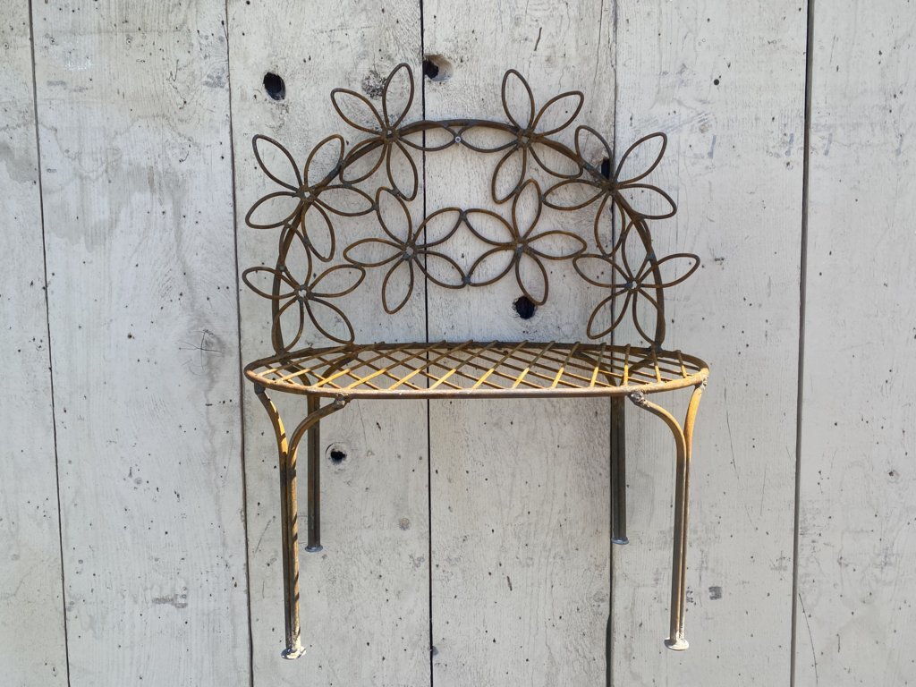 Wrought Iron Small Daisy Chair Patio Furniture