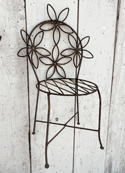 Wrought Iron Small Daisy Chair Patio Furniture