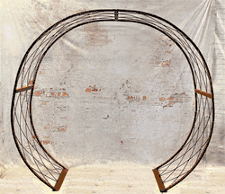 Wrought Iron Criss Cross Circle Arbor - Flower Garden Arch