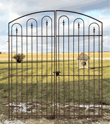 Wrought Iron 6' tall x 6' wide Entry Gate - Rectangle Stock Frame