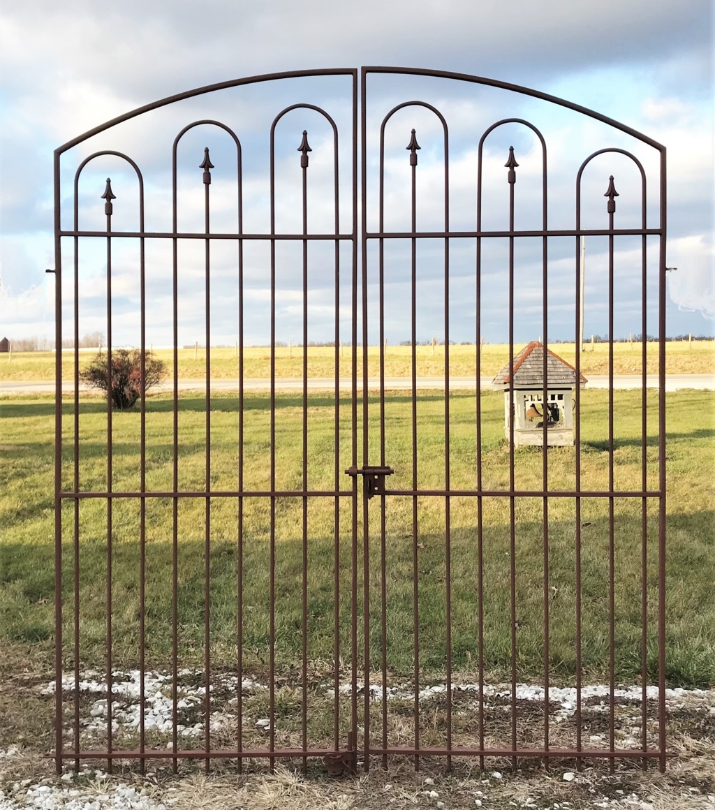 Wrought Iron 6' tall x 6' wide Entry Gate - Rectangle Stock Frame
