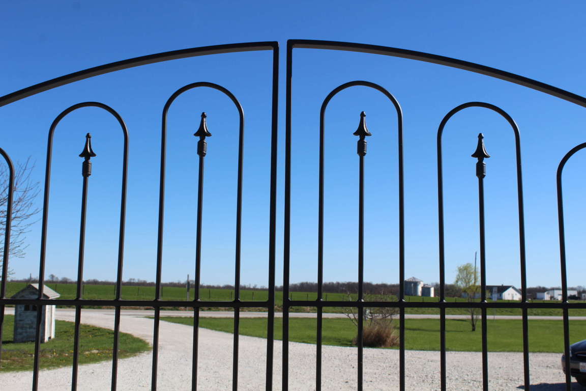 Wrought Iron 6' tall x 6' wide Entry Gate - Rectangle Stock Frame