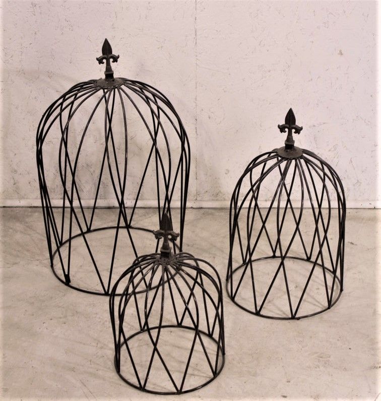 Wrought Iron Cloche Topiary Small Vine Growing Dome 3 sizes