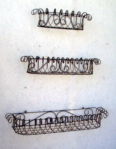 Wrought Iron Country Wire Window Boxes