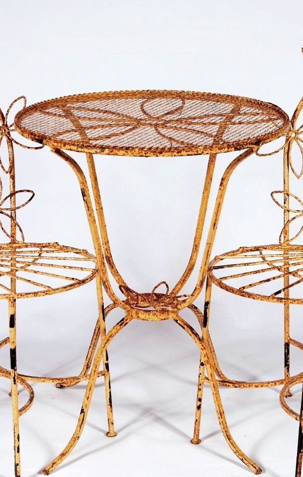 Wrought Iron Daisy Table - Patio Furniture