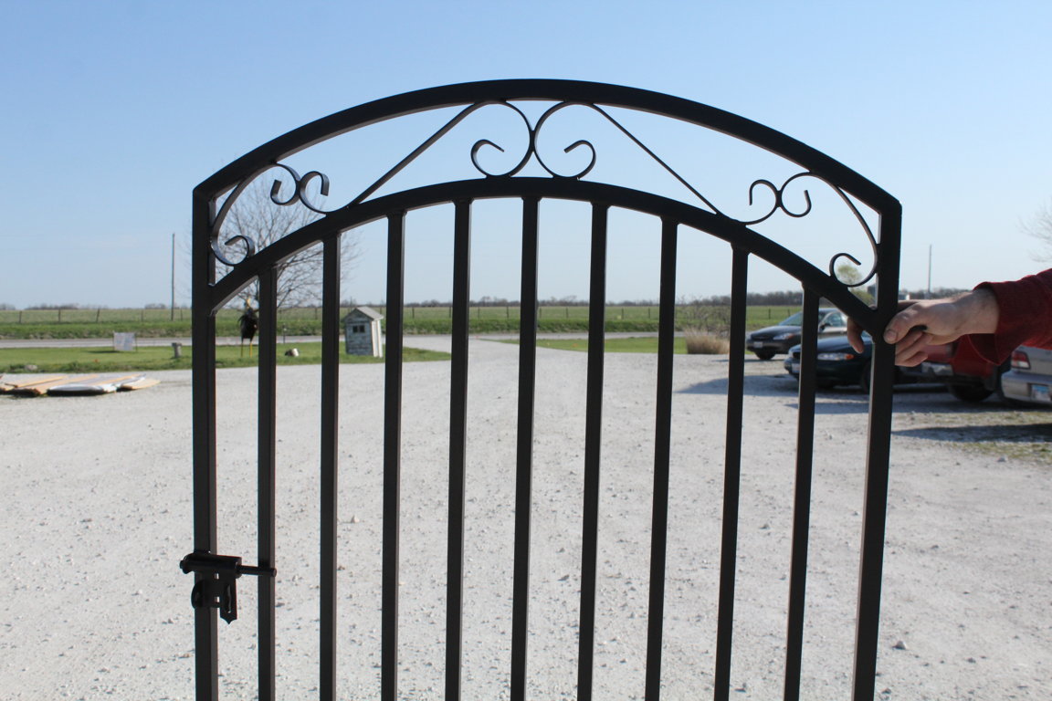 Wrought Iron Delaney Garden Entry Gate 5ft Tall x 4ft Wide