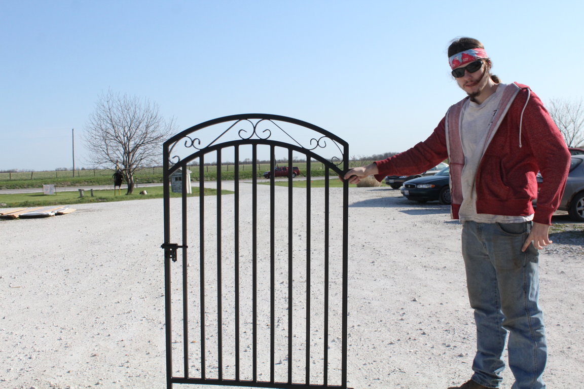 Wrought Iron Delaney Garden Entry Gate 5ft Tall x 4ft Wide