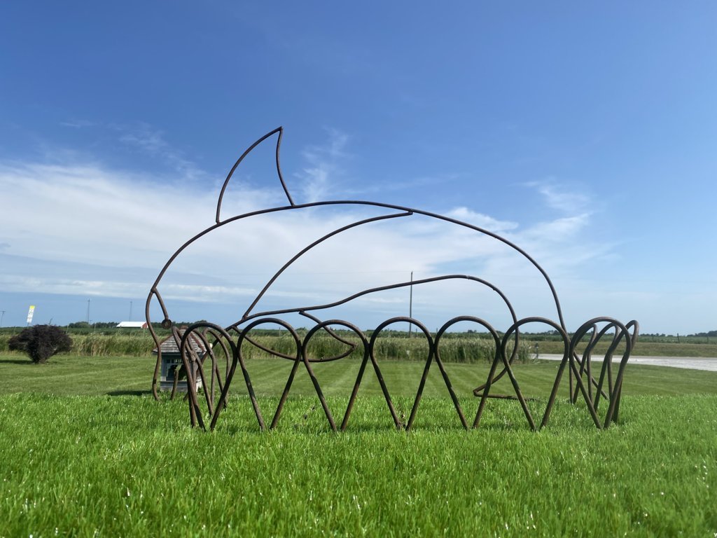 Wrought Iron Dolphin Basket Decorative Container